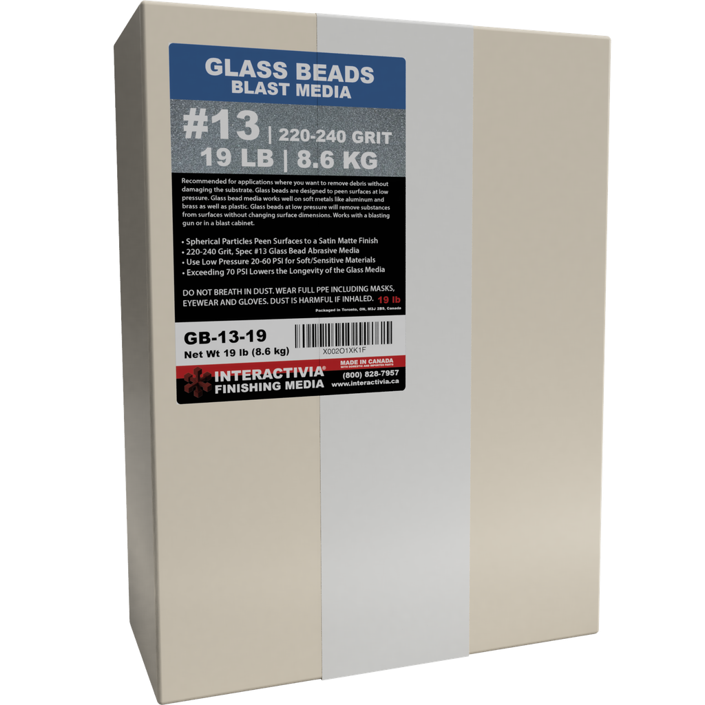 Glass Beads #13 - 19 lb | Interactivia Blast and Tumble Finishing Media